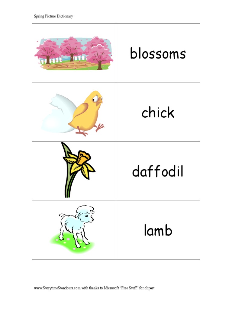 Spring Picture Dictionary PDF | PDF