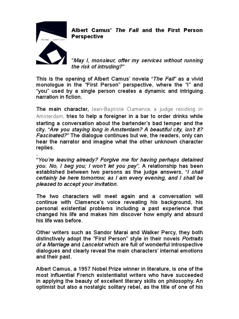 On Camus and The First Person Style | PDF | Albert Camus | Science