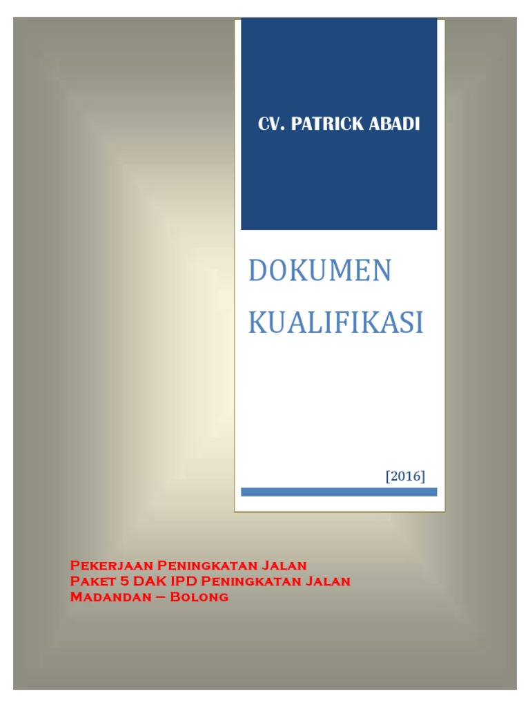 Dok. Kualifikasi CV. Patrick Abadi | PDF