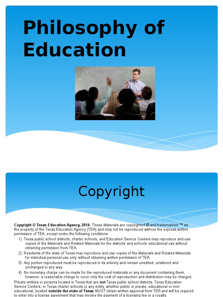 Philosophy of Education | PDF | License | Philosophy Of Education