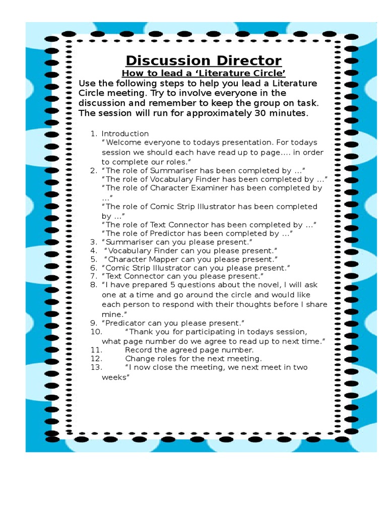 Discussion Director | PDF