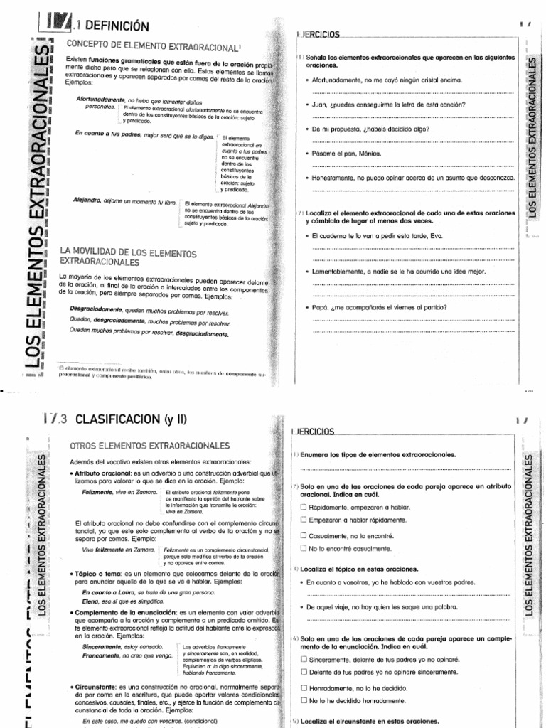 Complementos Oracionales PDF | PDF