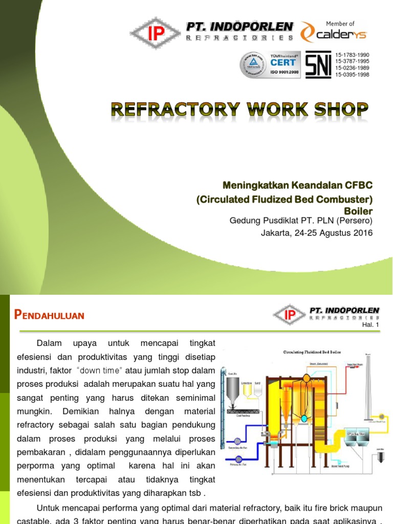 Optimasi Refractory pada CFBC Boiler | PDF