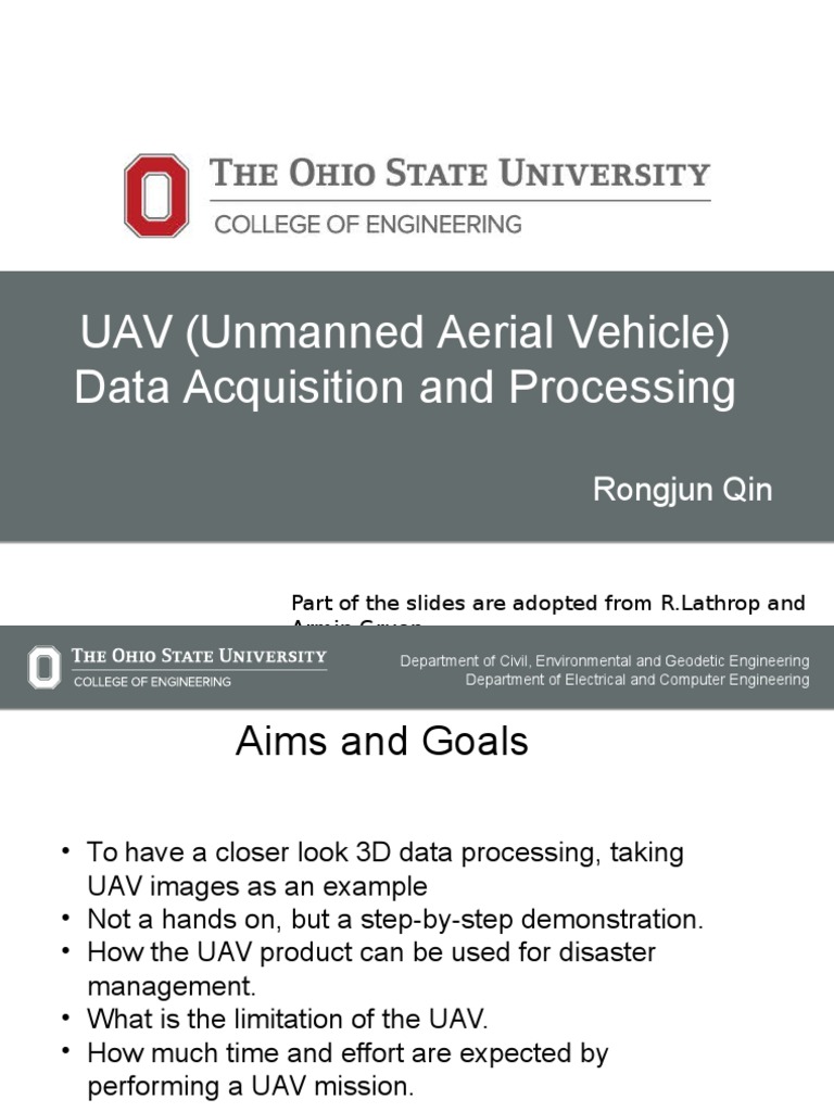 UAV (Unmanned Aerial Vehicle) Data Acquisition and Processing | PDF ...