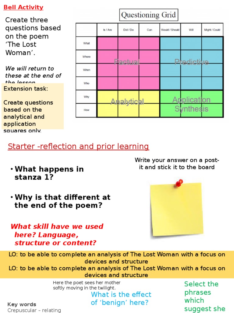 Analysis of "The Lost Woman" Poem | PDF | Poetry