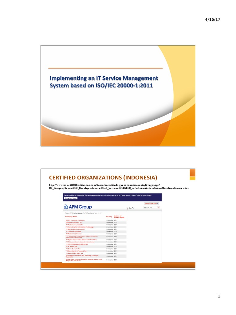 Training Iso 20000 | PDF