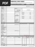 Updated Personal Data Sheet 2023 | PDF | Government | Social Institutions