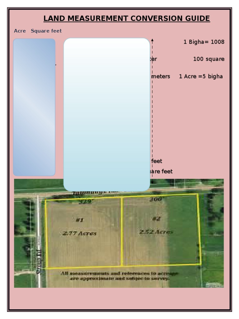 Land Measurement Conversion Guide | PDF