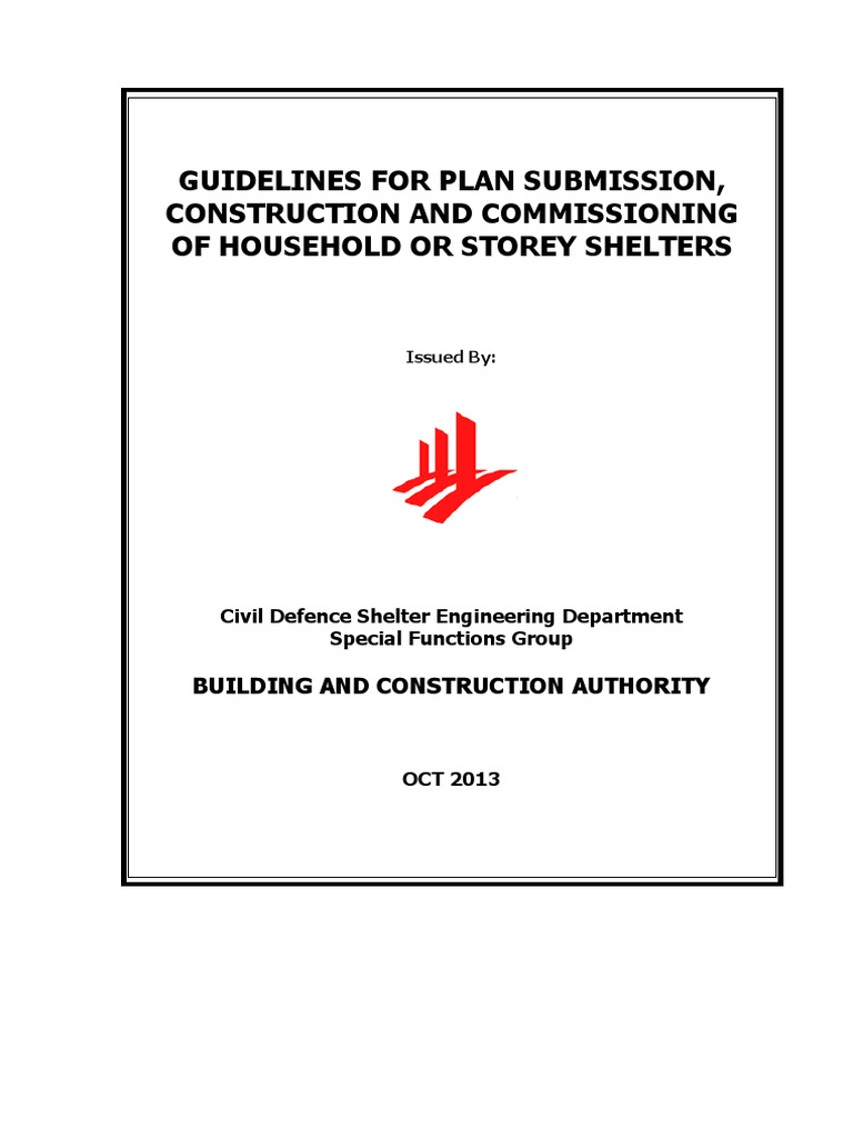 Guidelines for Household Shelter Plans | PDF | Door | Wall