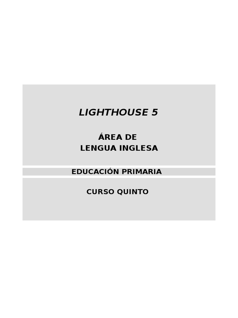 Lighthouse 5 Loe | PDF | Aprendizaje | Educación primaria