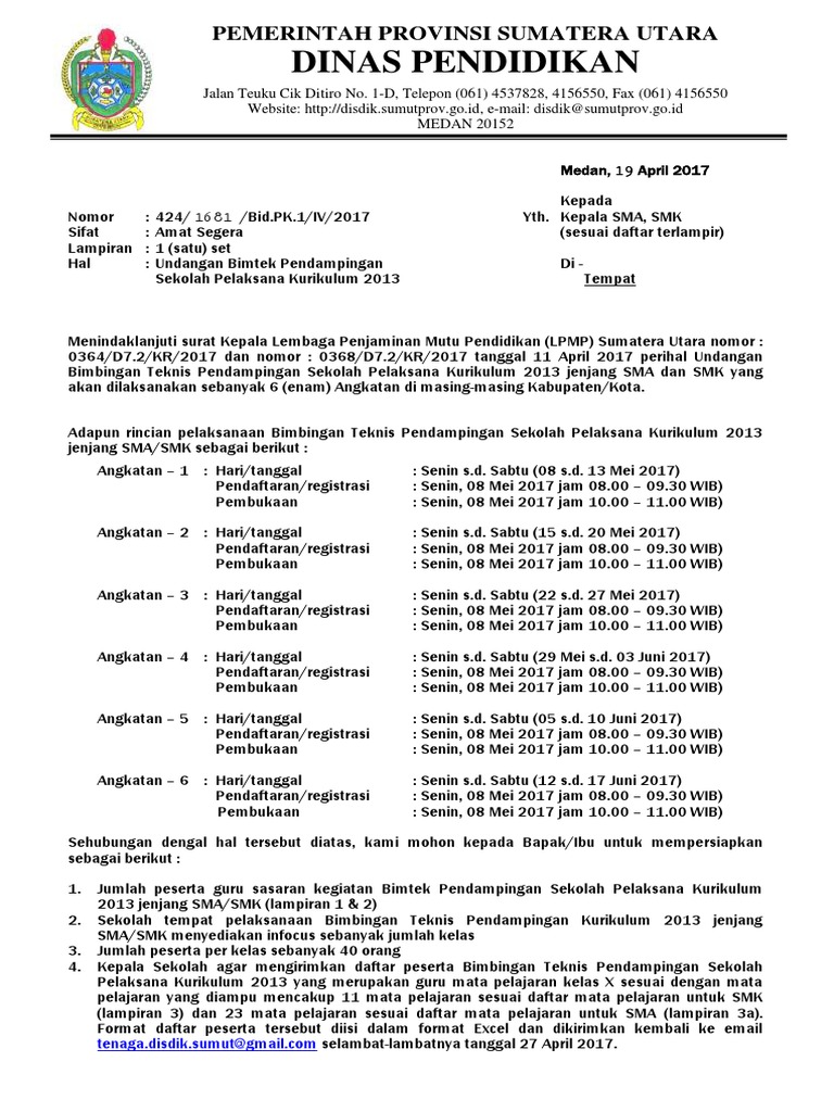 Dinas Pendidikan: Pemerintah Provinsi Sumatera Utara