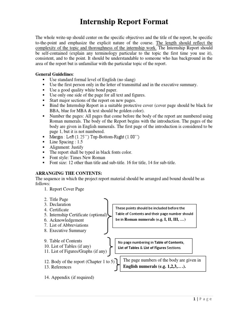 Internship Report Format PDF | PDF | Survey Methodology | Internship