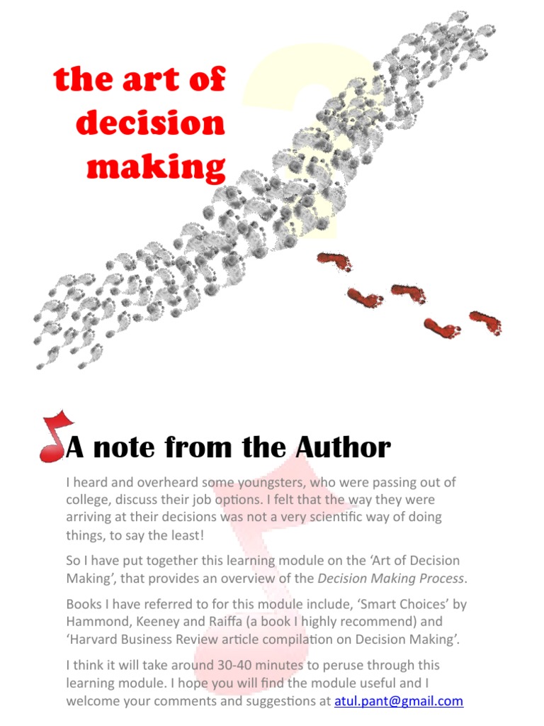 The Art of Decision Making | PDF | Trade Off | Decision Making