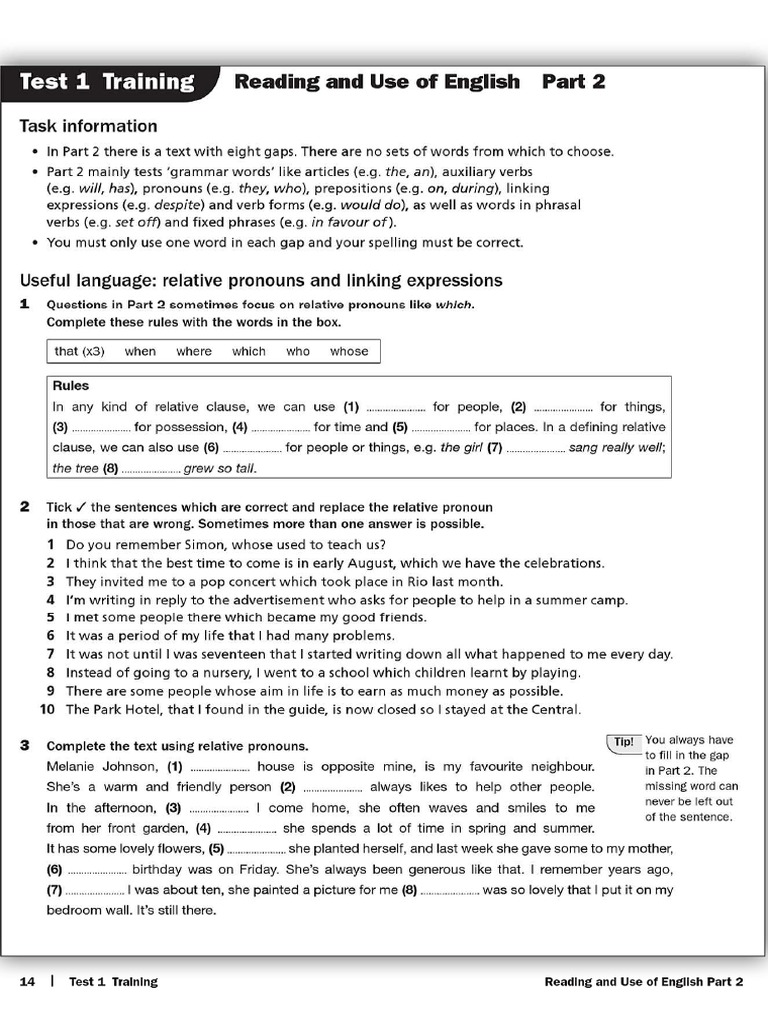16 - FCE Training (R & UOE Part 2 - Relative Pronouns&Linking ...