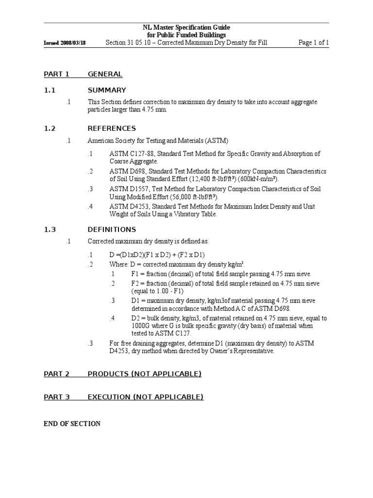 NL Master Specification | PDF