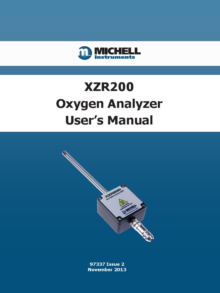 ZircOxide XZR200 Manual | PDF | Combustion | Calibration