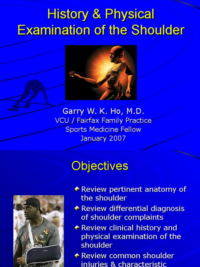 History & Physical Examination of The Shoulder | PDF | Shoulder ...