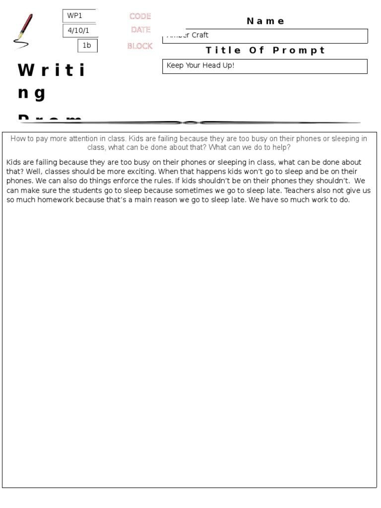 Writing Prompt-4 1 | PDF