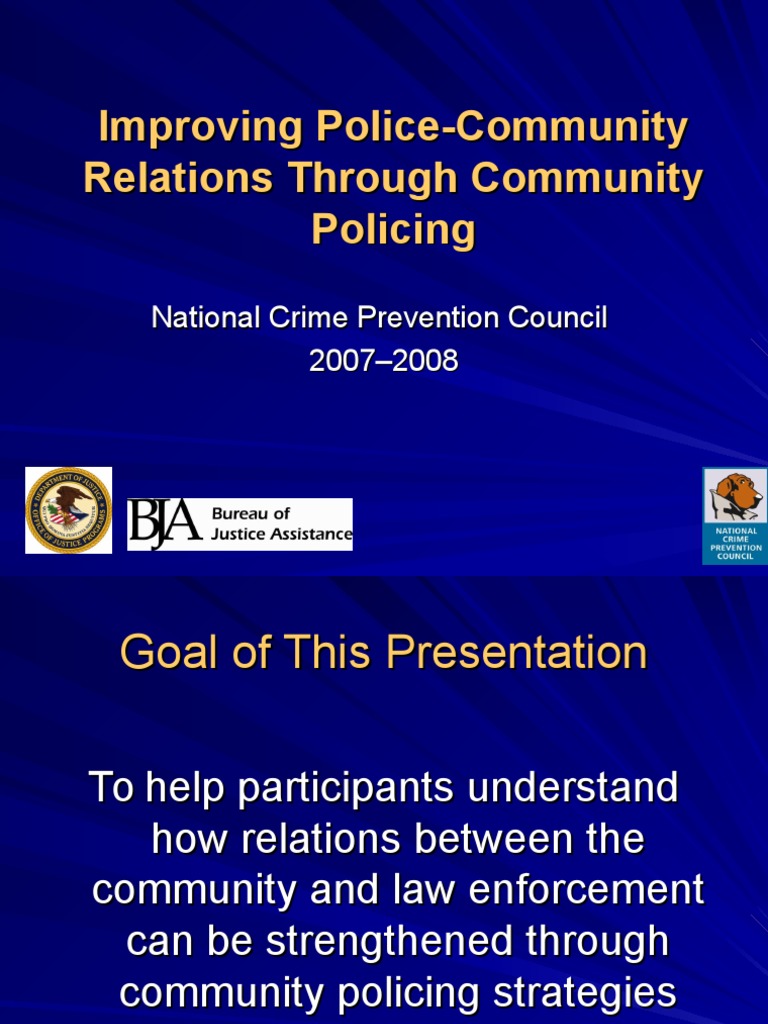 Improving Police Community Relations Through Community Policing | PDF ...