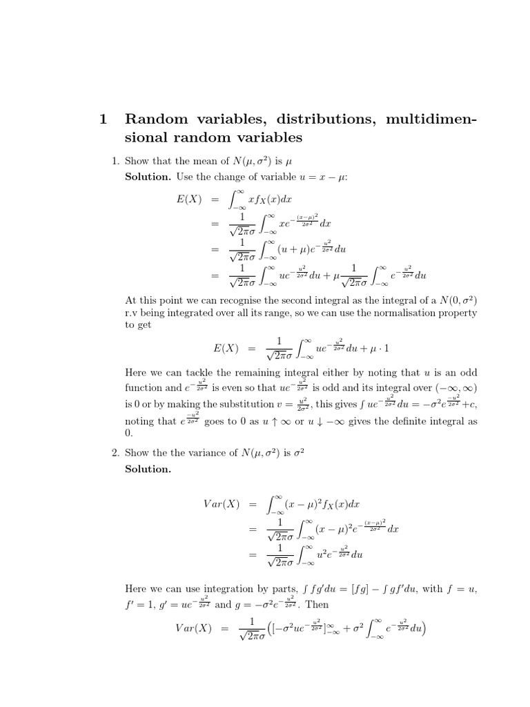 Random Variables, Distributions, Multidimensional Random Variables ...