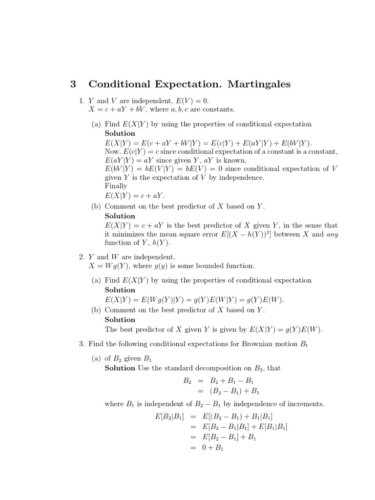 Conditional Expectation & Martingales | PDF | Teaching Methods & Materials