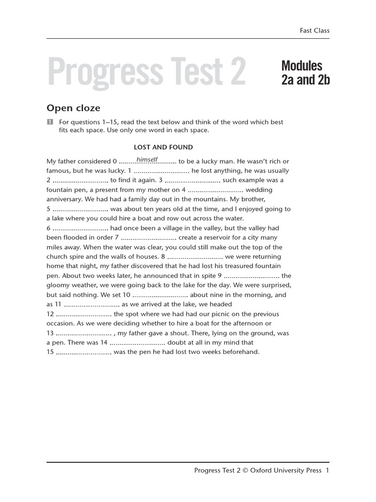 Progress Test 2: Modules 2a and 2b | PDF | Mountaineering