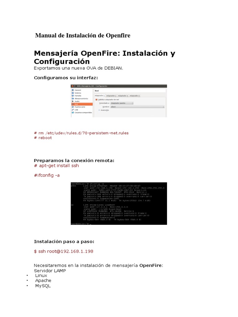 Manual Openfire Completo | PDF | Contraseña | Mi sql