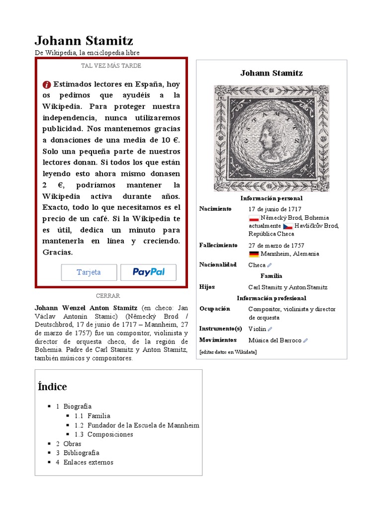Johann Stamitz | PDF | Música clásica | Clasicismo