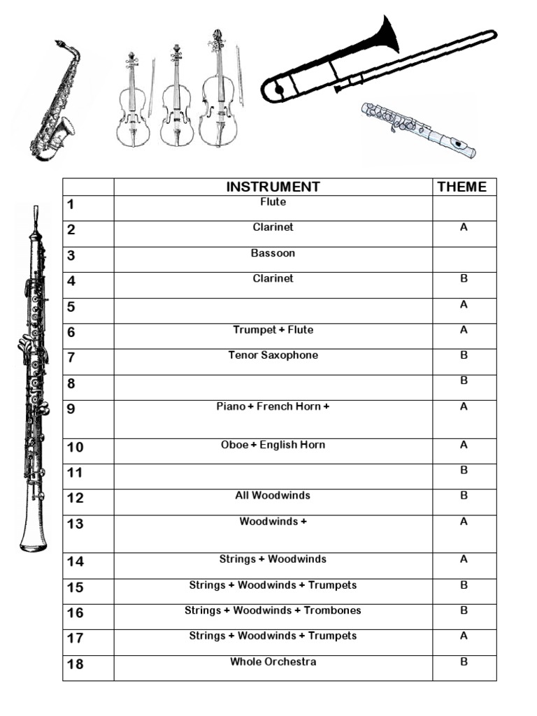 Orchestra Instrument Themes | PDF | Art