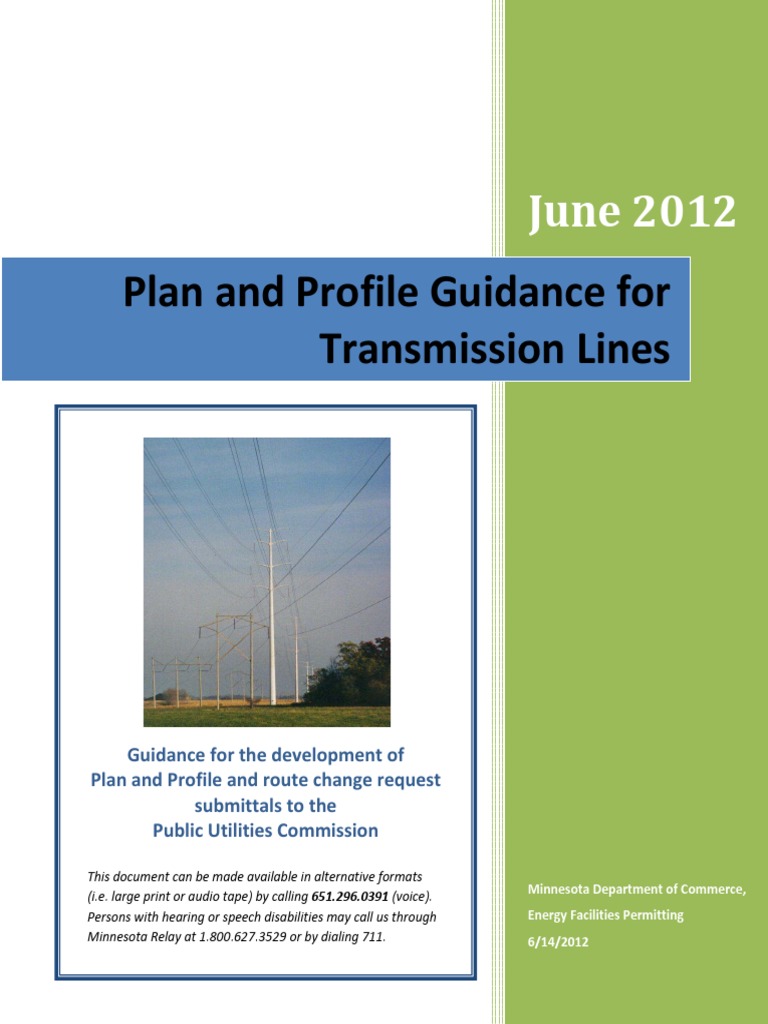 Transmission Line Plan and Profile Guidance | PDF | Map | Electric ...