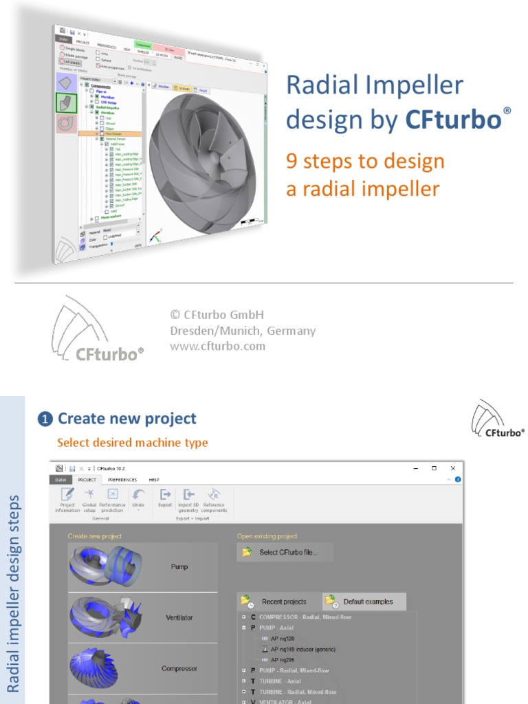 Radial Impeller Design by Cfturbo | PDF | Contour Line | Applied And ...