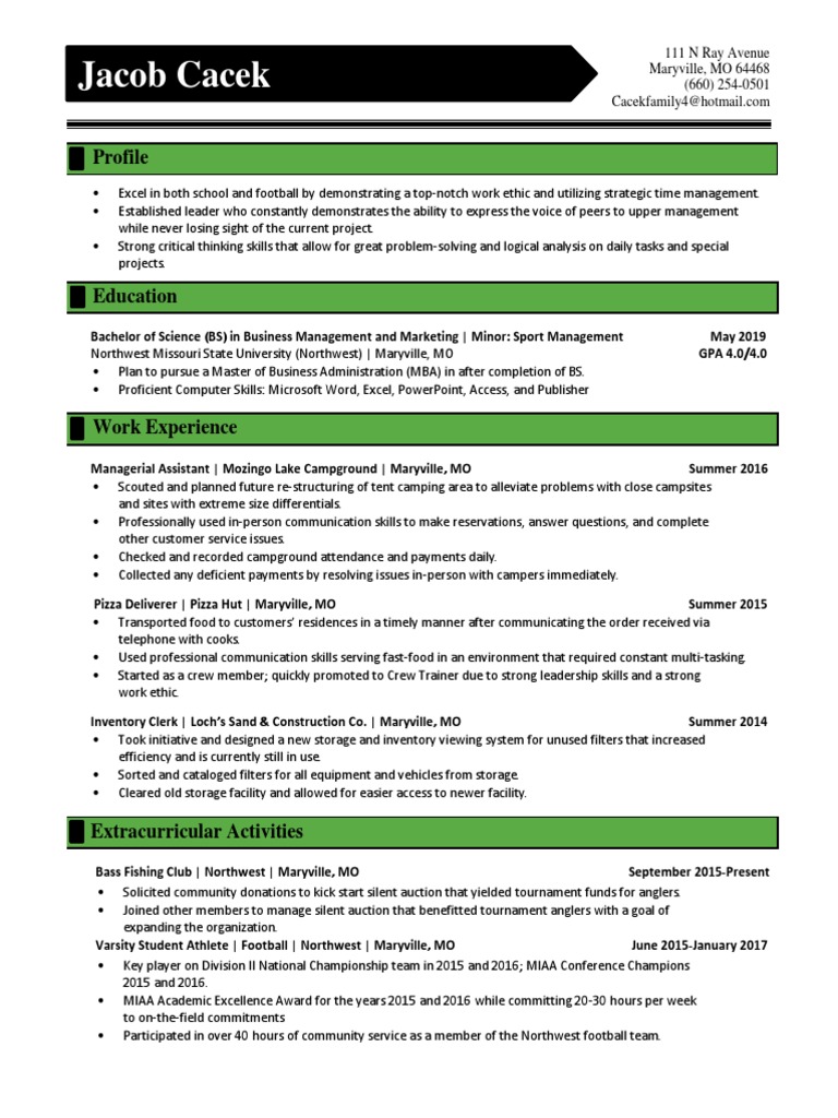 Resume PDF | PDF | Campsite | Camping