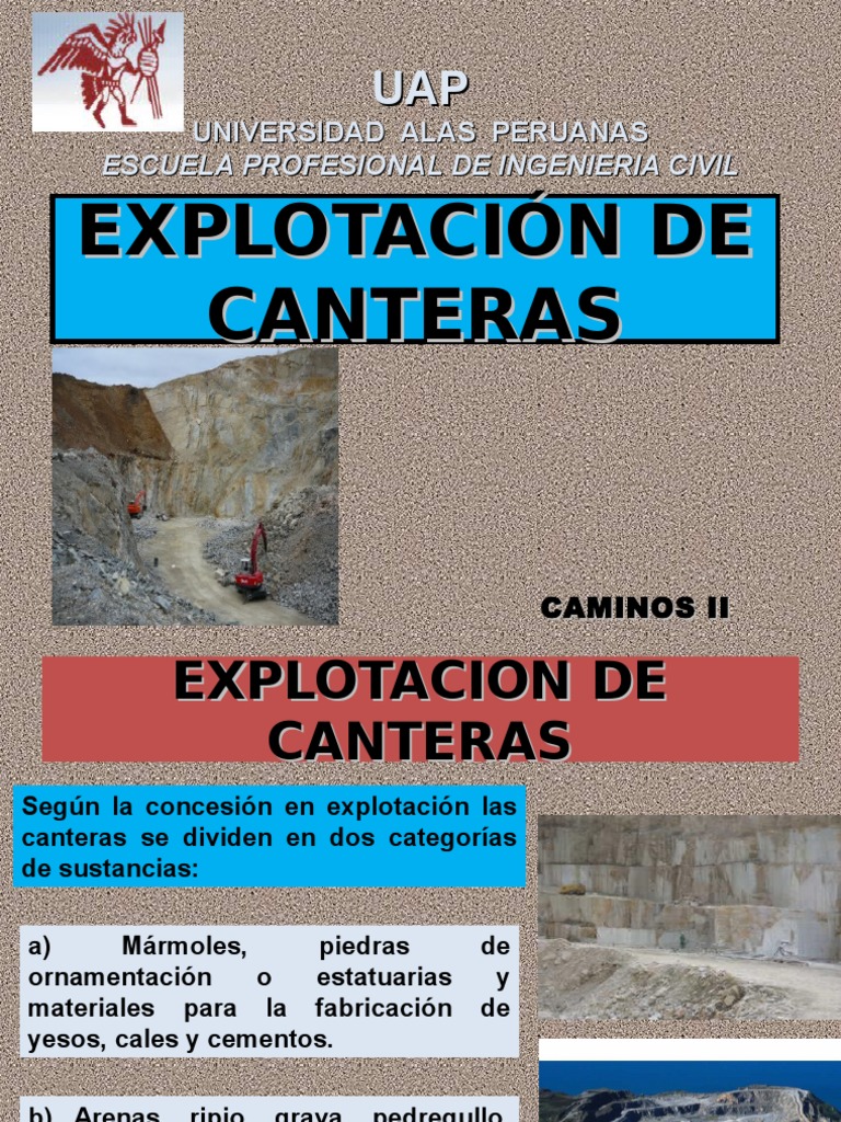 Clase 2 - Explotacion de Canteras | Topografía | Minería