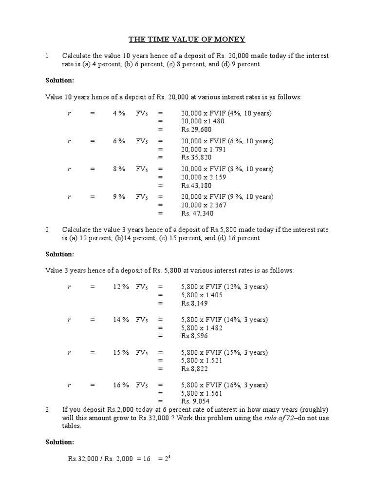 3 The+time+value+of+money | PDF | Present Value | Interest