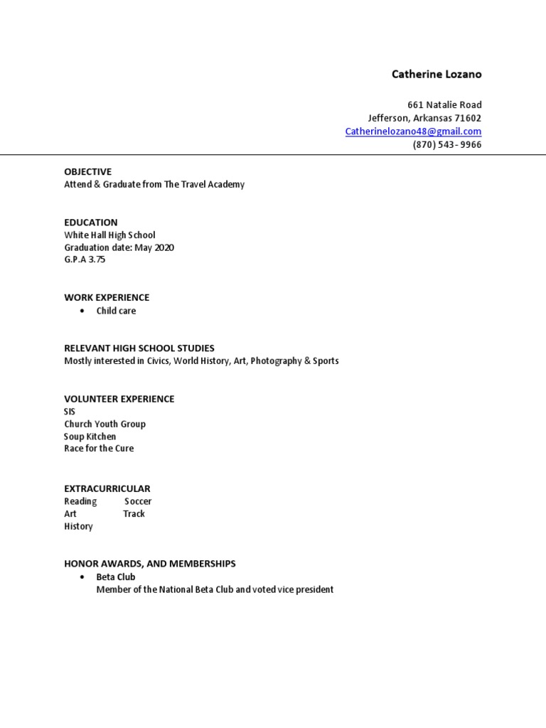 Catherine Lozano Resume | PDF