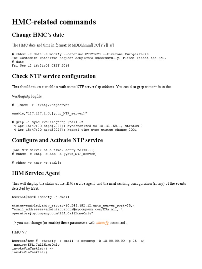 Aix HMC Commands | PDF | Superuser | Computer Networking