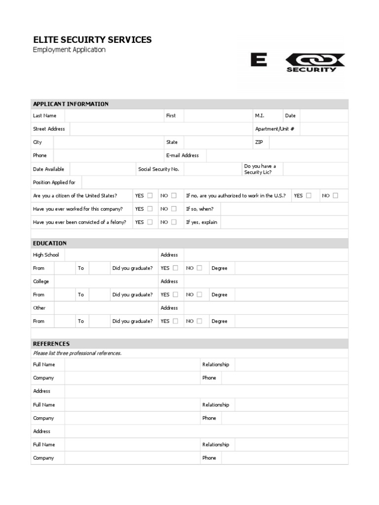 Employment Application | PDF | Military Discharge | Employment