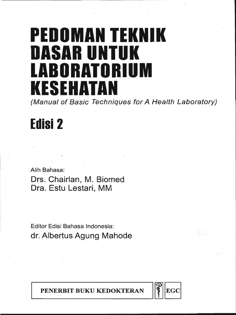 Pedoman Teknik Dasar Laboratorium PDF | PDF