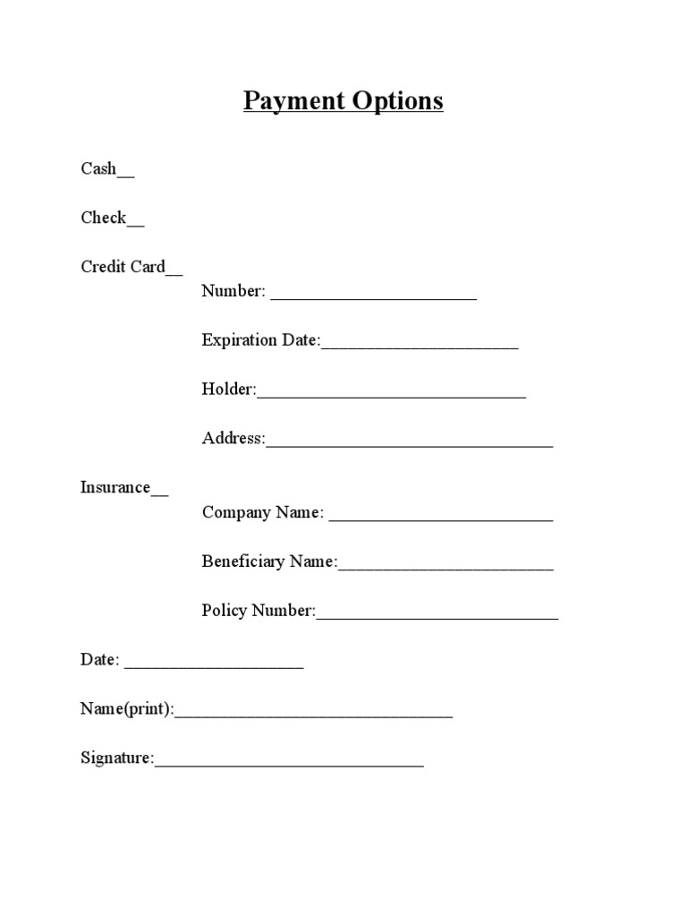 Paymentoptions | PDF