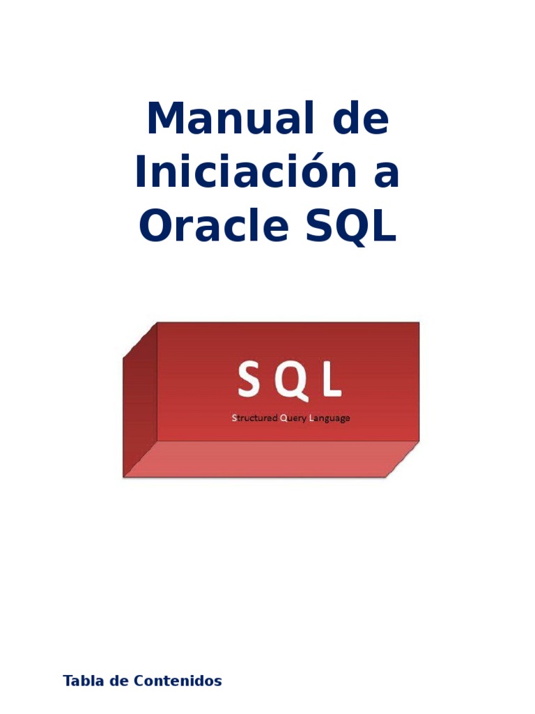 Manual de Iniciación A Oracle SQL | PDF | SQL | Pl / Sql