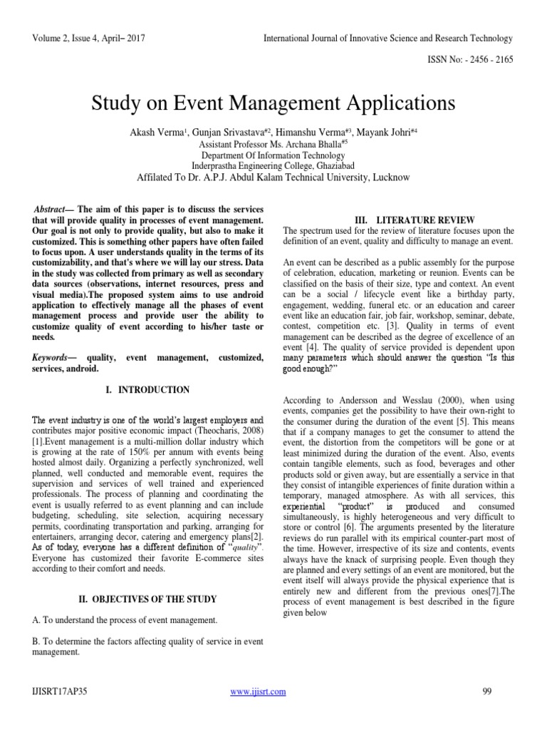 Study On Event Management Applications | PDF | Pay Pal | Computing