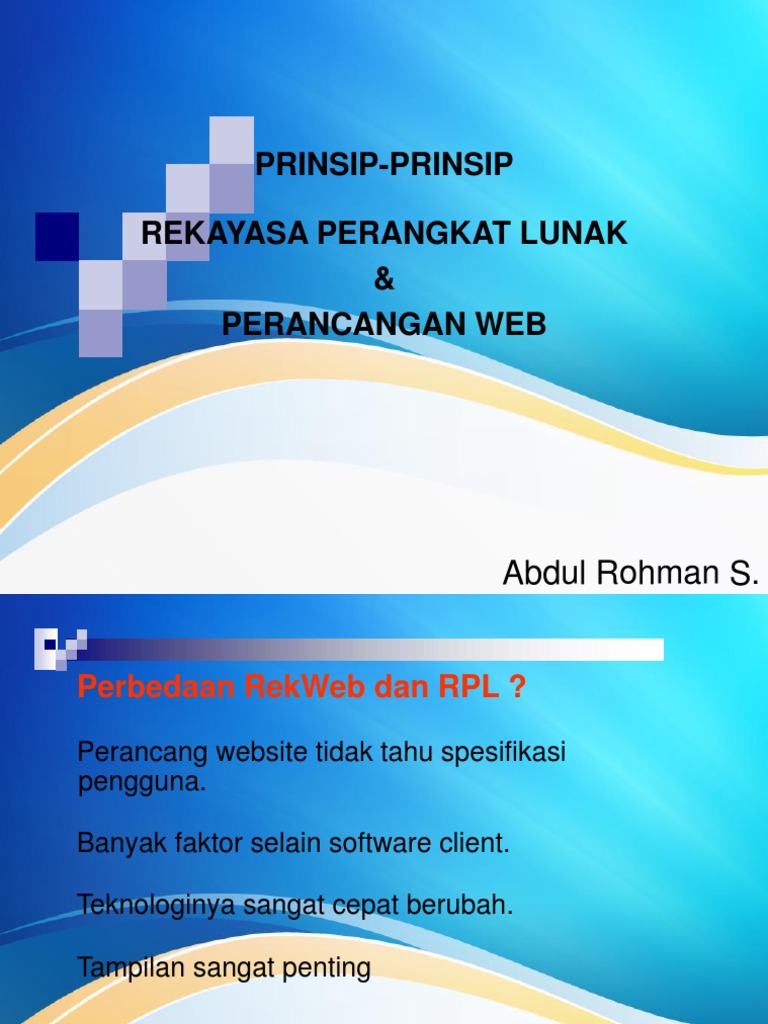 Part 03 Prinsip-Prinsip RPL Dan Perancangan WEB | PDF