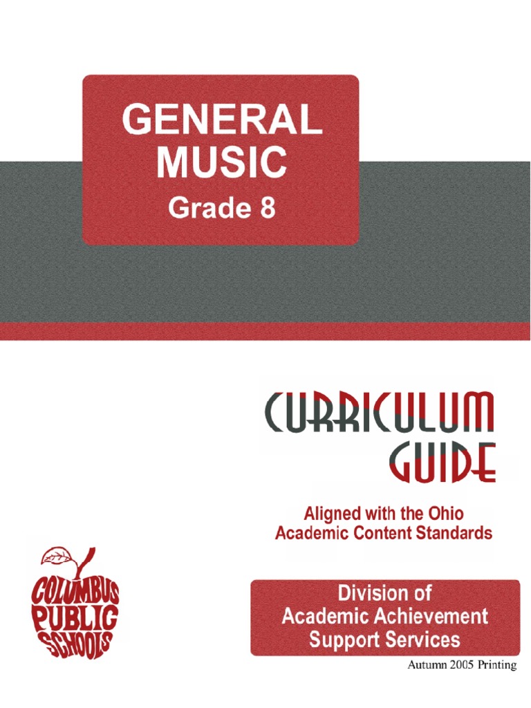 General Music - Grade 8 | PDF | Educational Assessment | Reading ...