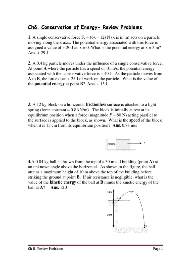 Ch8 Review Problems New | PDF | Friction | Force