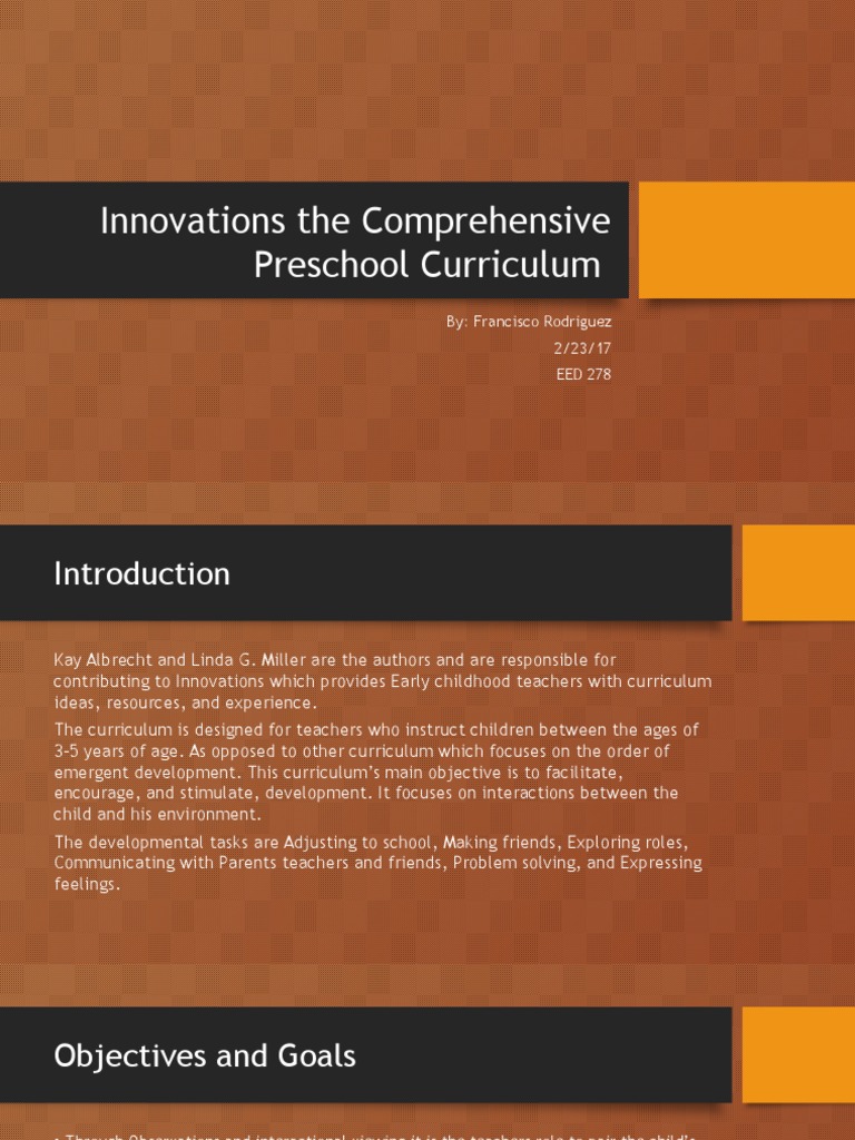 Innovations The Comprehensive Preschool Curriculum | PDF | Curriculum ...