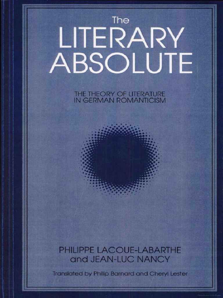 The Literary Absolute PDF | PDF