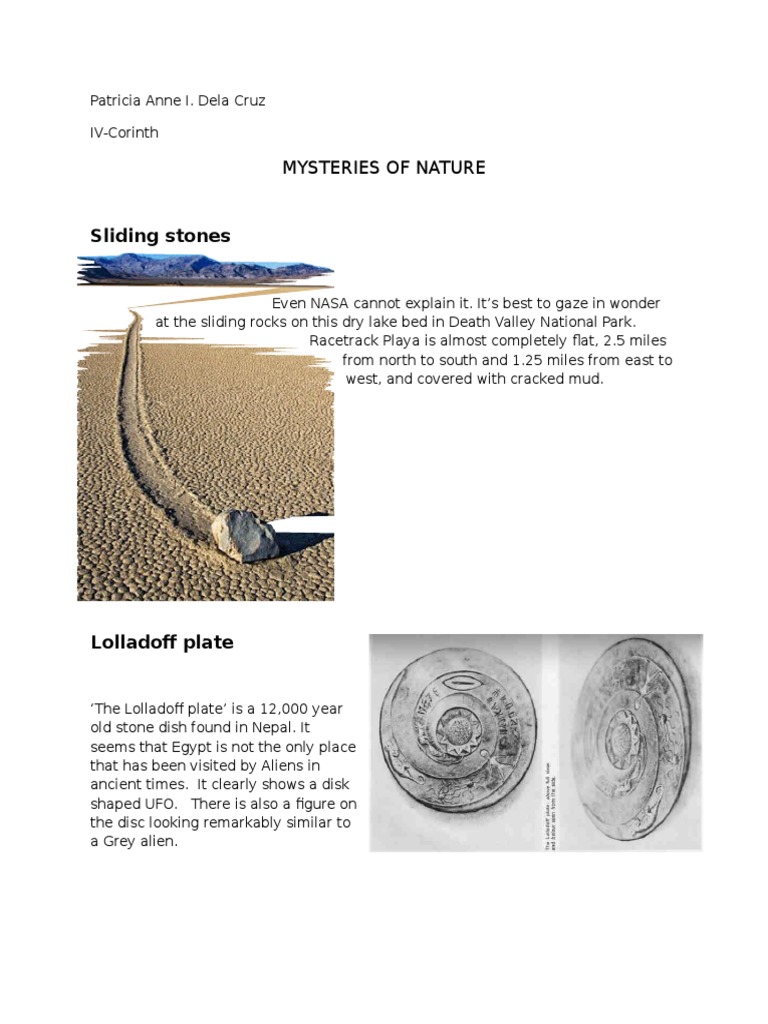 Sliding Stones: Mysteries of Nature | PDF | Hypothetical Life Forms ...