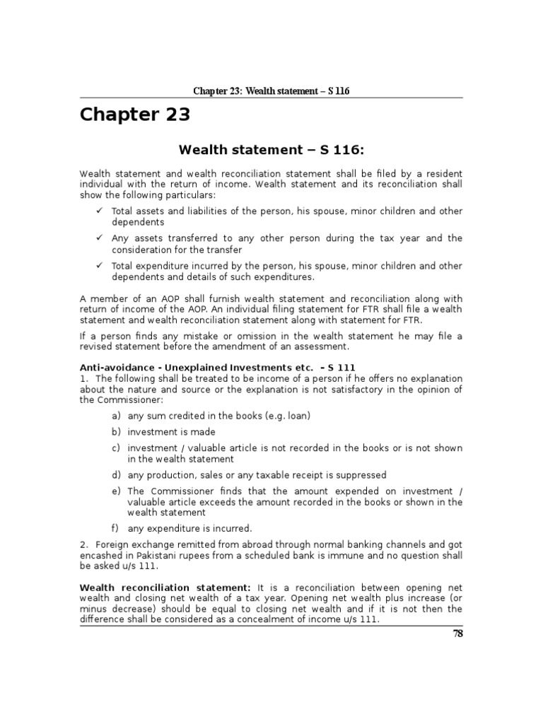 23-Wealth Statement and Reconciliation (334-343) | PDF | Expense | Wealth