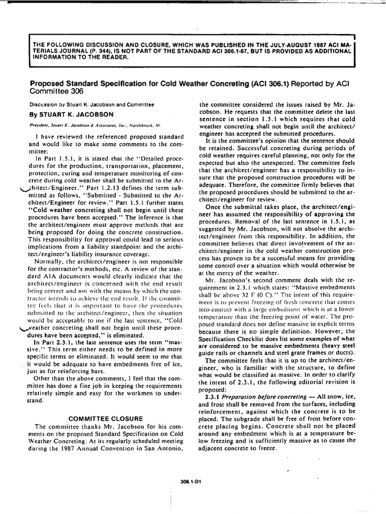 Aci 306.1-D | PDF