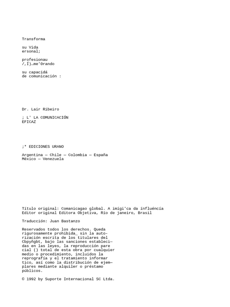Lair Ribeiro La Comunicacion Eficaz Libro PDF | PDF